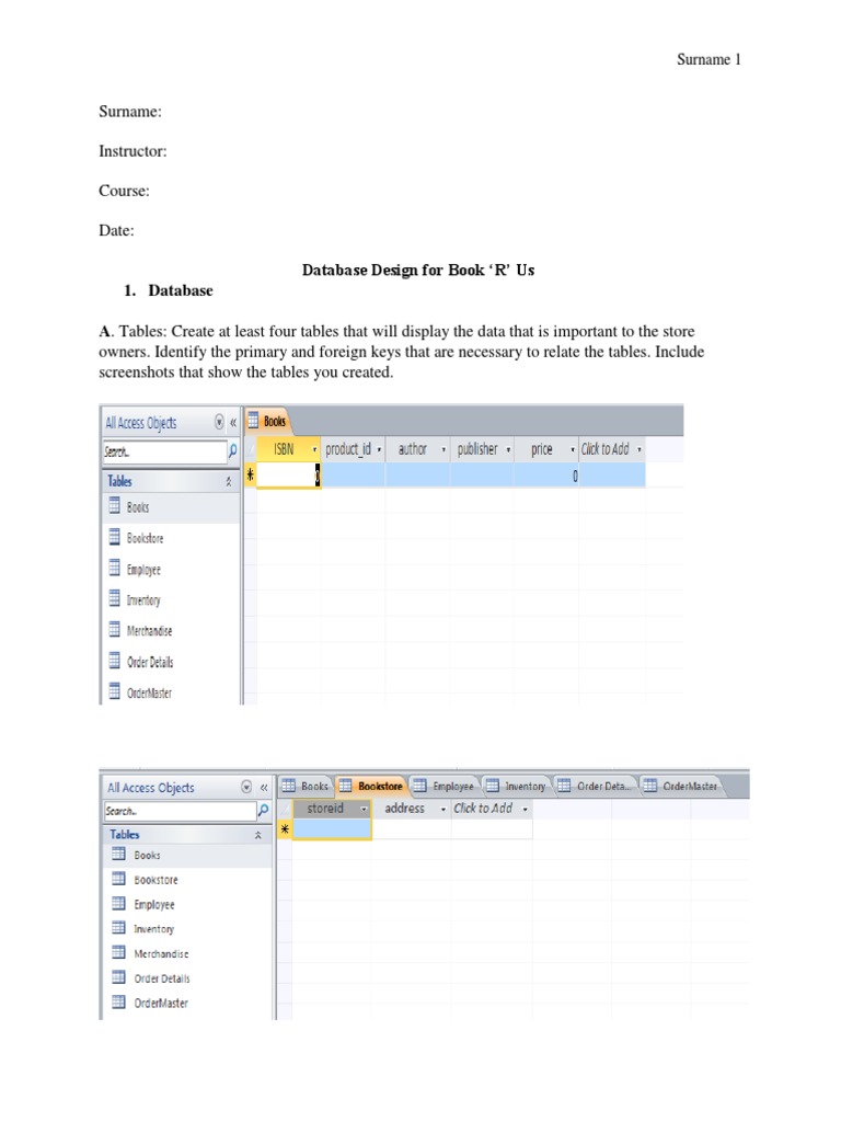 Database Design - Final | PDF | Spreadsheet | Databases