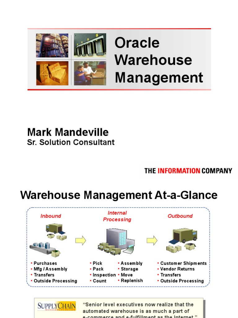OAUG Oracle WMS Management | PDF | Warehouse | Inventory