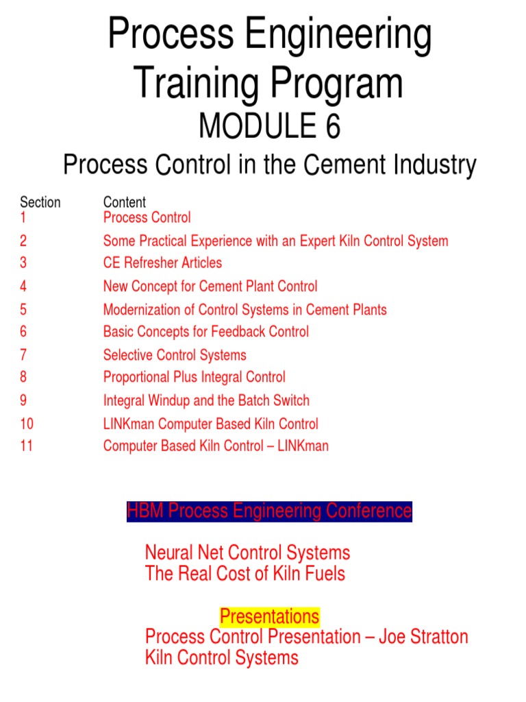 Mod 6-Process Control in The Cement Industry | PDF | Instrumentation ...