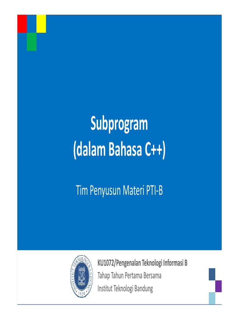 06 Subprogram C++ | PDF