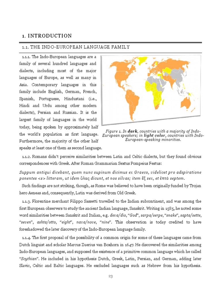 The Indo-European Language Family PDF | PDF | Languages | Language Arts ...