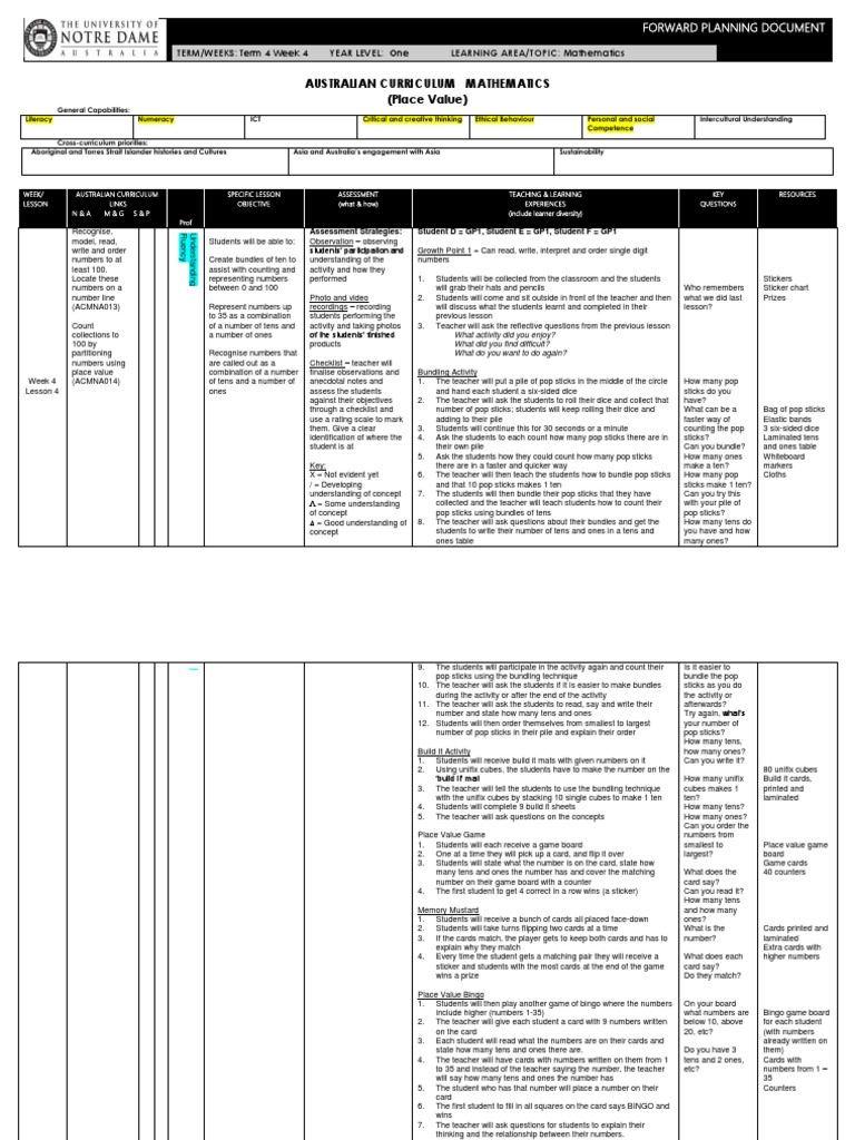Maths Lesson 4 | PDF | Curriculum | Educational Technology