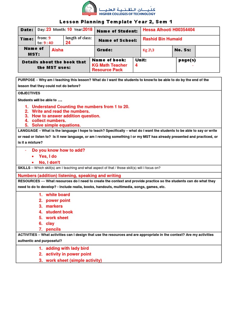 Lesson Plan 3 Math | PDF | Pedagogy | Behavior Modification