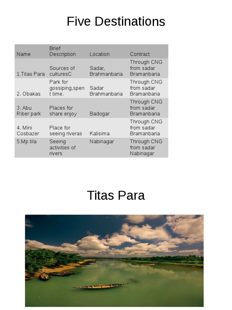 Five Destinations | PDF