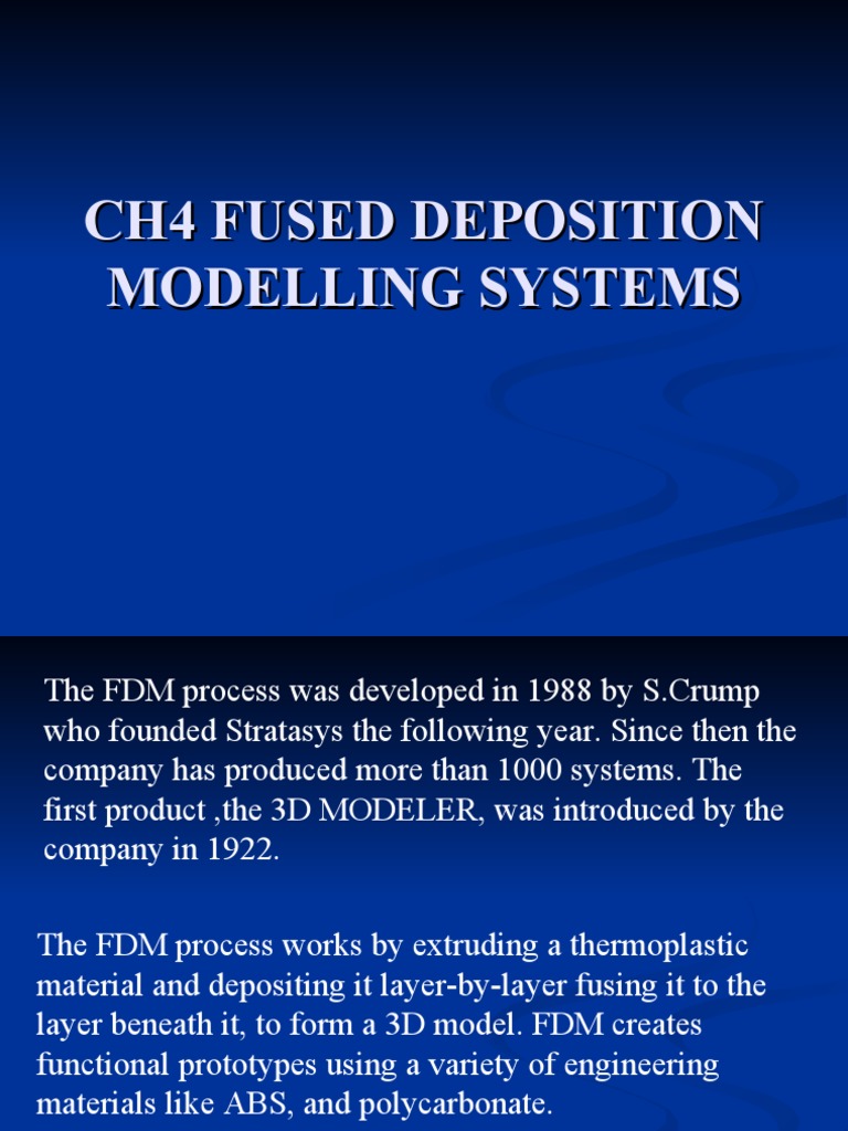Fused Deposition Modelling Systems | PDF | Secondary Sector Of The ...