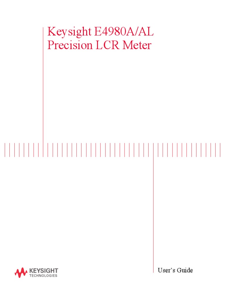 E4980a Al LCR Keysight | PDF | Proprietary Software | Safety