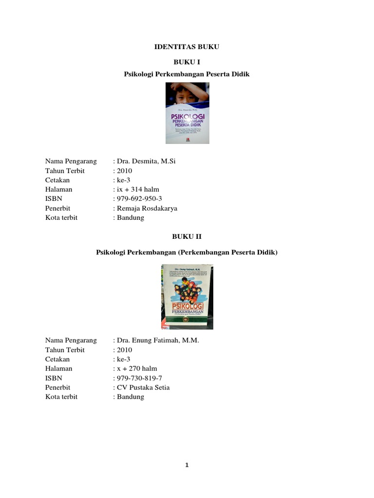 Identitas Buku | PDF