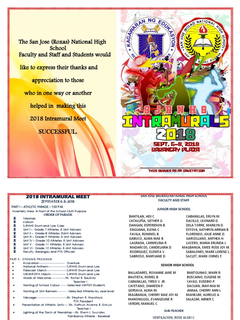Intramurals Program | PDF
