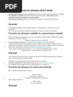 Formule de Adresare | PDF