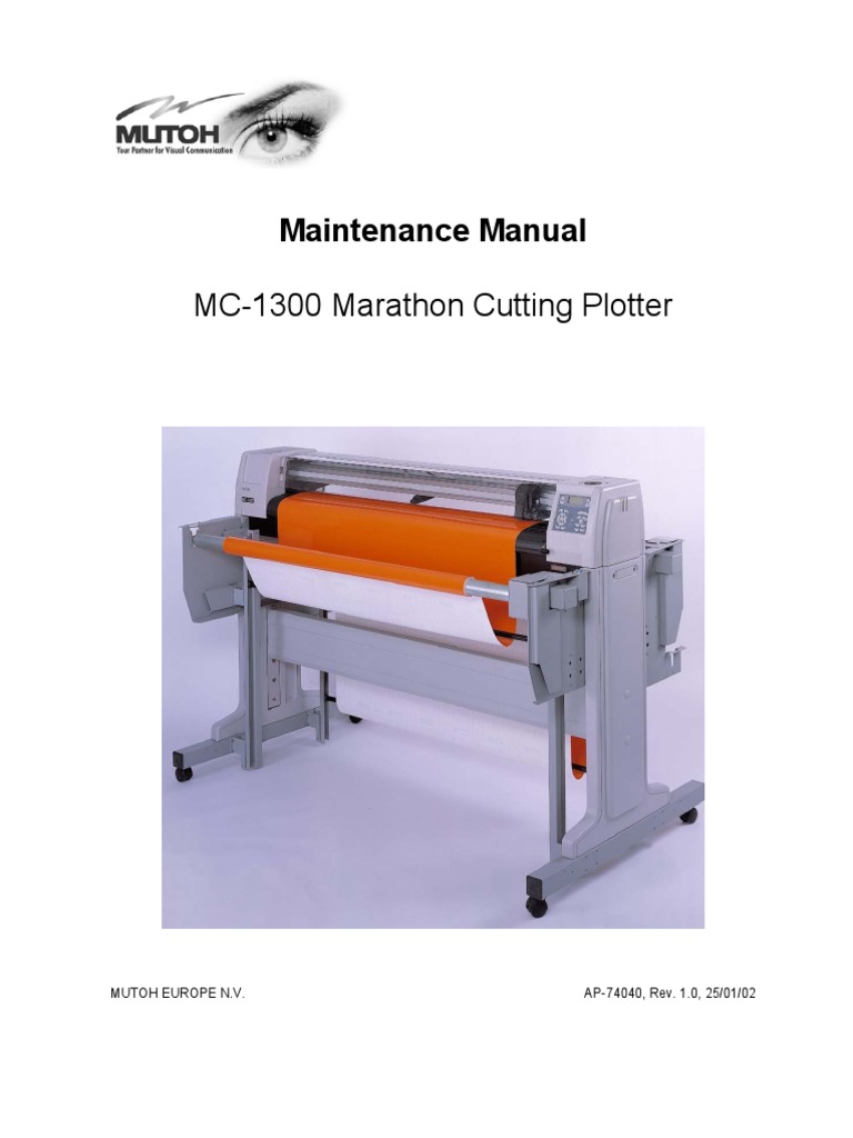 MC-1300 Marathon Cutting Plotter: Maintenance Manual | PDF | Office ...
