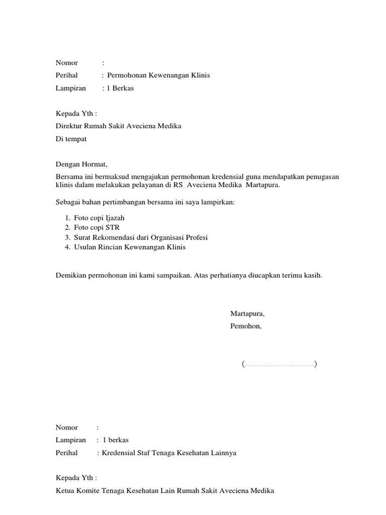 KKS Form Surat Permohonan Kredensial | PDF