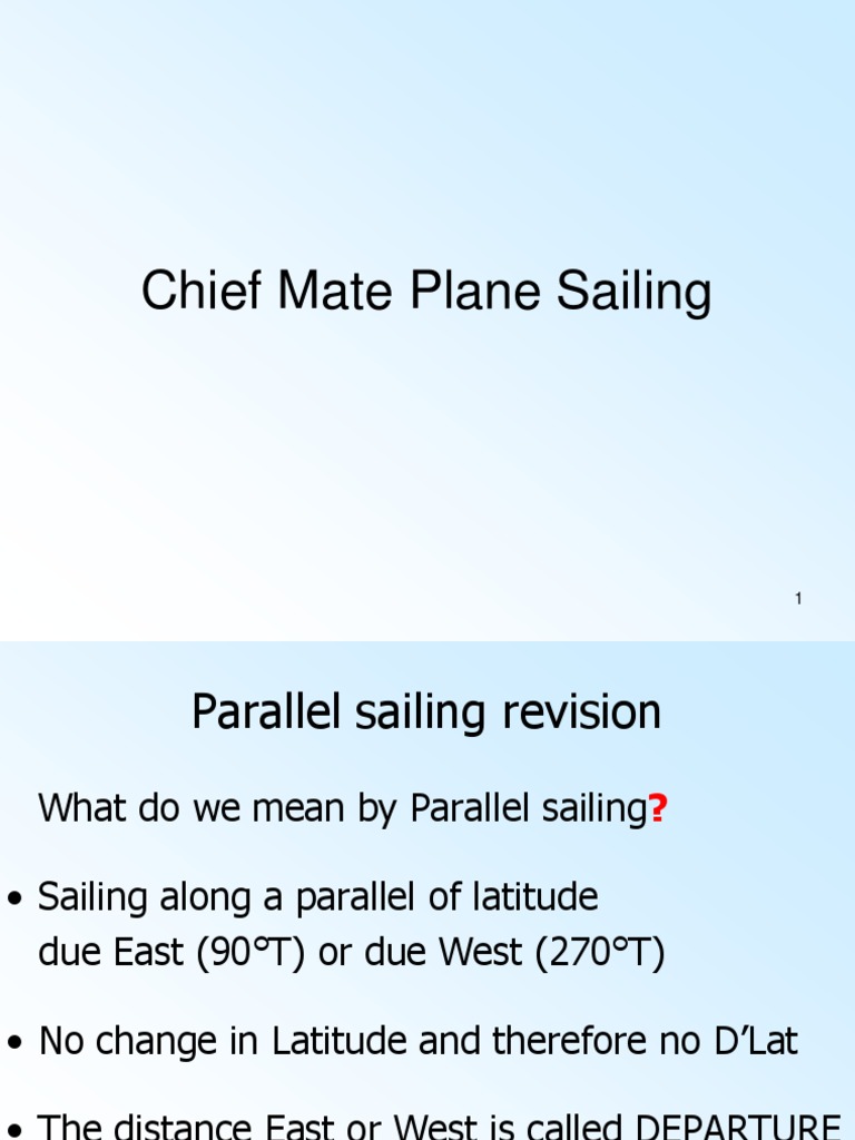 Plane Sailing CH Mate | PDF | Latitude | Geomatics