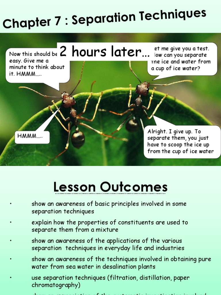 Ch07 Separation Techniques | PDF | Filtration | Distillation
