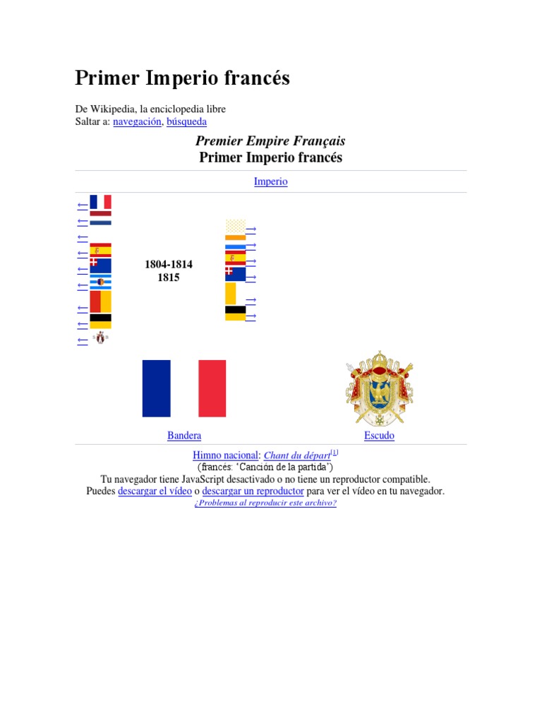 Primer Imperio Francés | PDF | Napoleón | Primer imperio francés