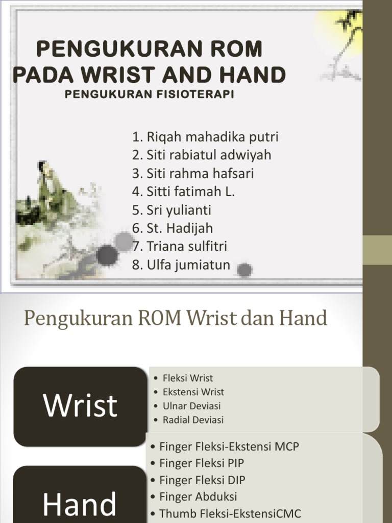 Pengukuran ROM Wrist and Hand | PDF