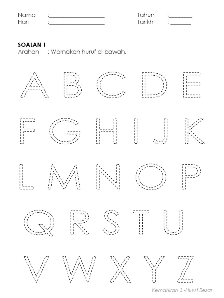 Lembaran-Kerja Huruf Besar | PDF