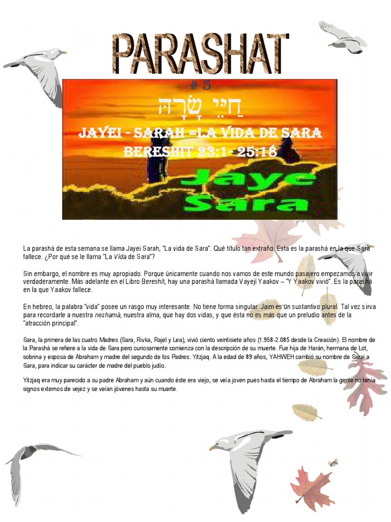 Parashat Jayei Saráh # 5 Adol 6018 | PDF | Sarah | Abrahán