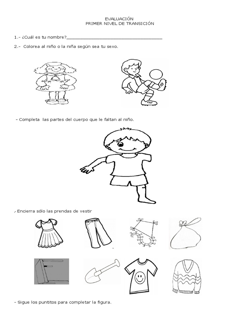 Prueba-Pre-Kinder Año 2oo17 NT1 | PDF | Ocio