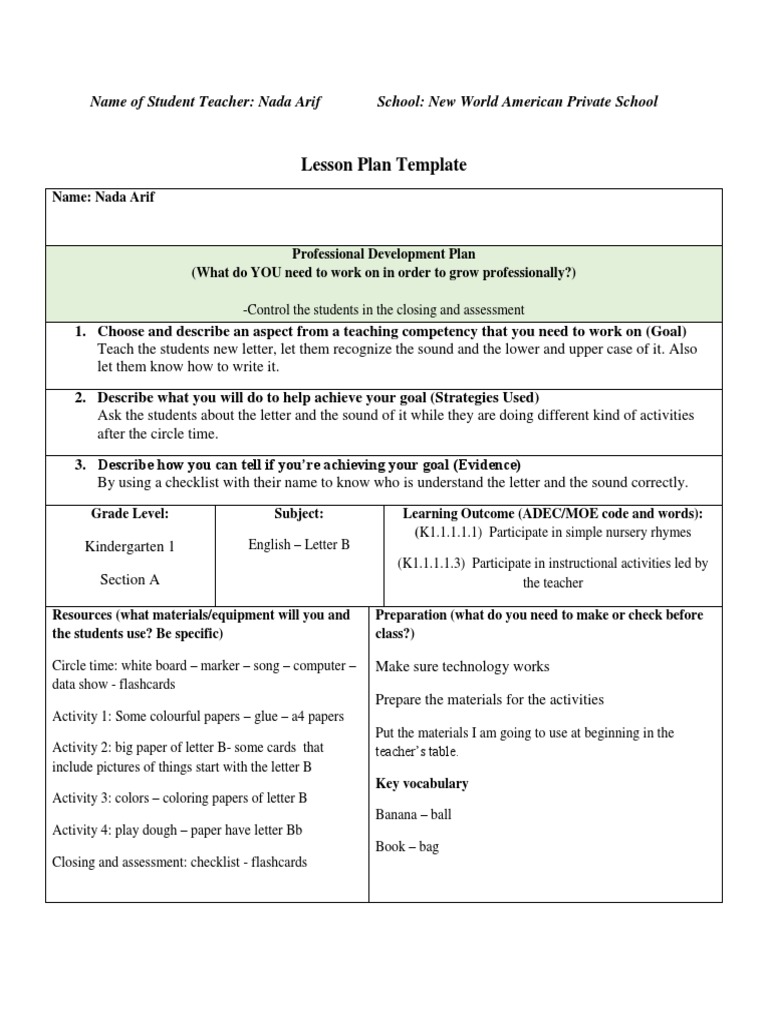Lesson Plan 5 | PDF | Lesson Plan | Pedagogy