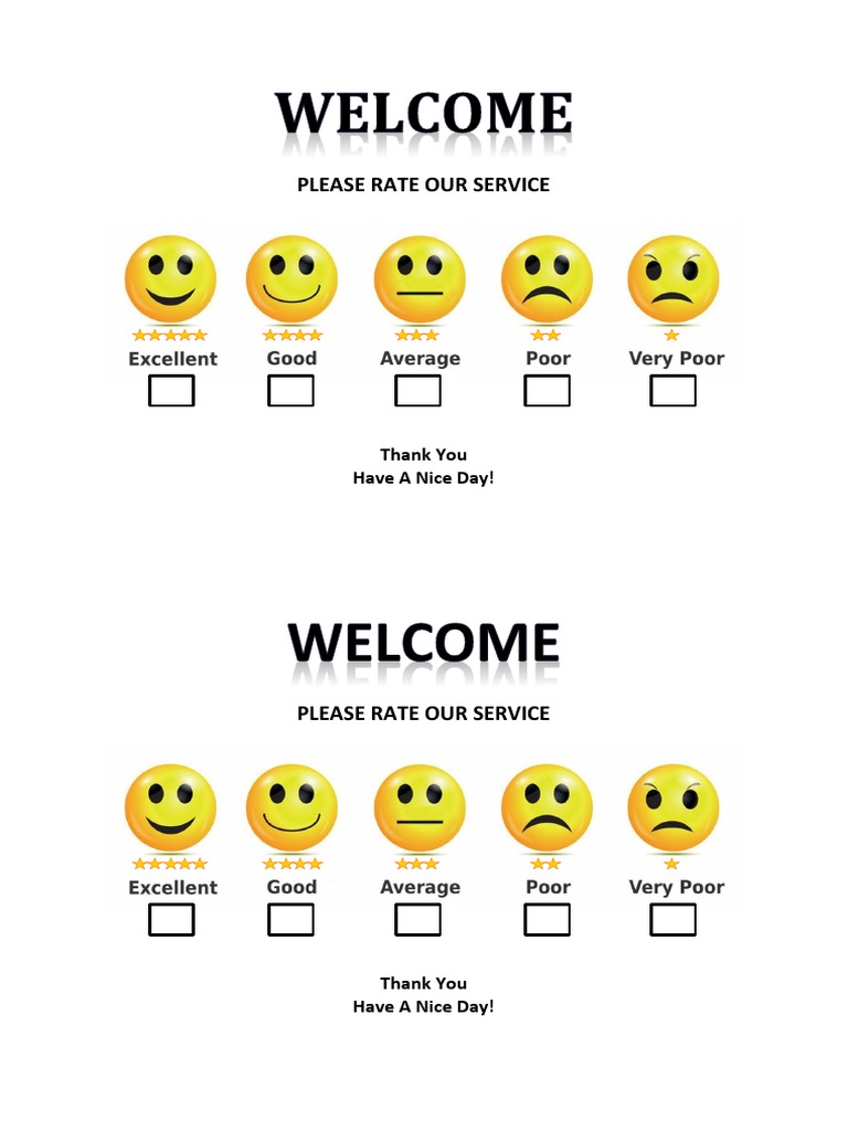 Please Rate Our Service: Thank You Have A Nice Day! | PDF