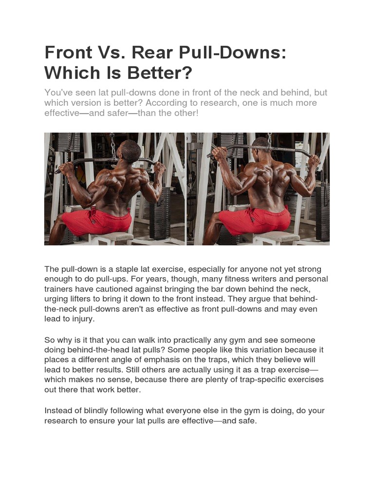 Front Vs Behind Neck | PDF | Shoulder | Musculoskeletal System