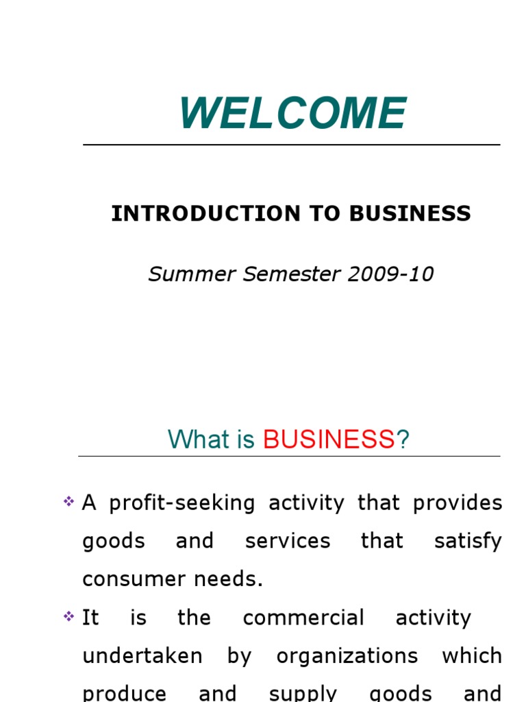 Introduction to Business Concepts | PDF | Business | Profit (Economics)