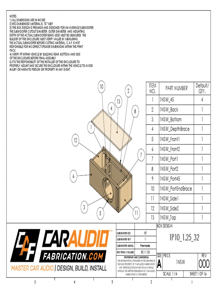 Subwoofer Box Design For 12 Inch