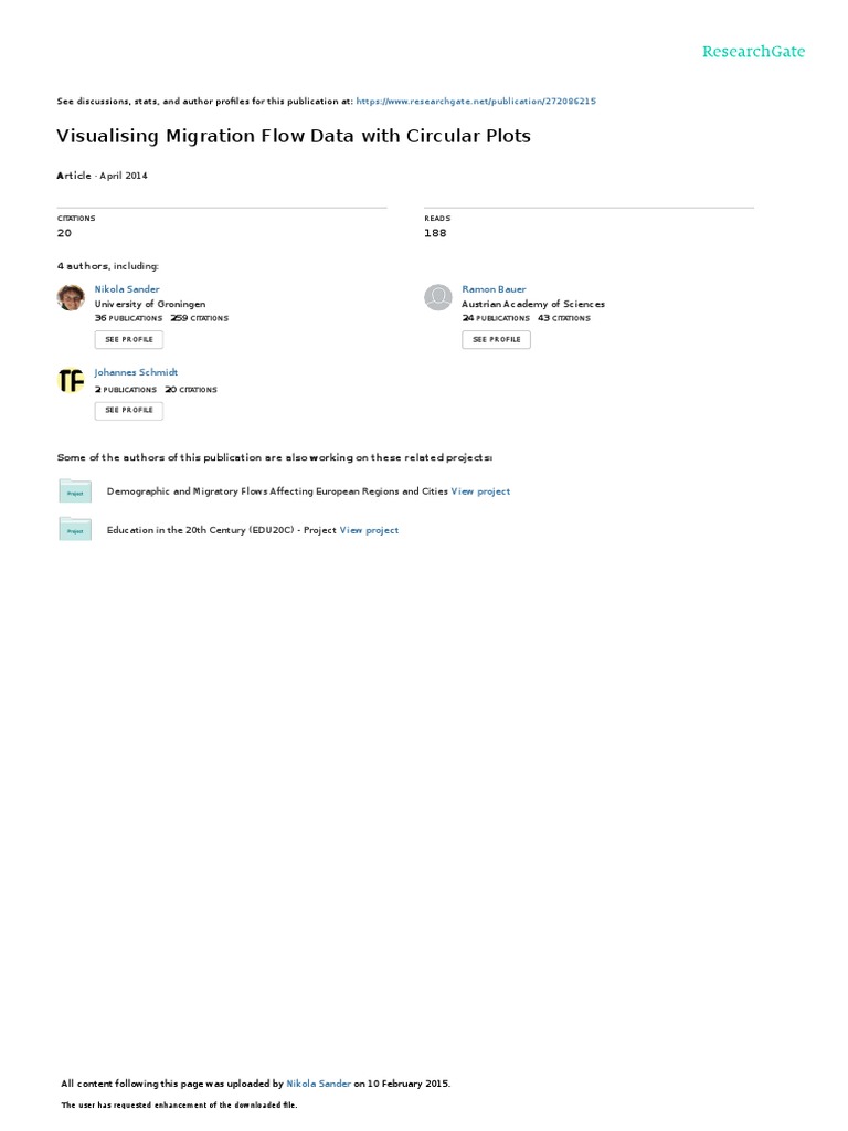 Visualising Migration Flow Data With Circular Plots: April 2014 | PDF ...