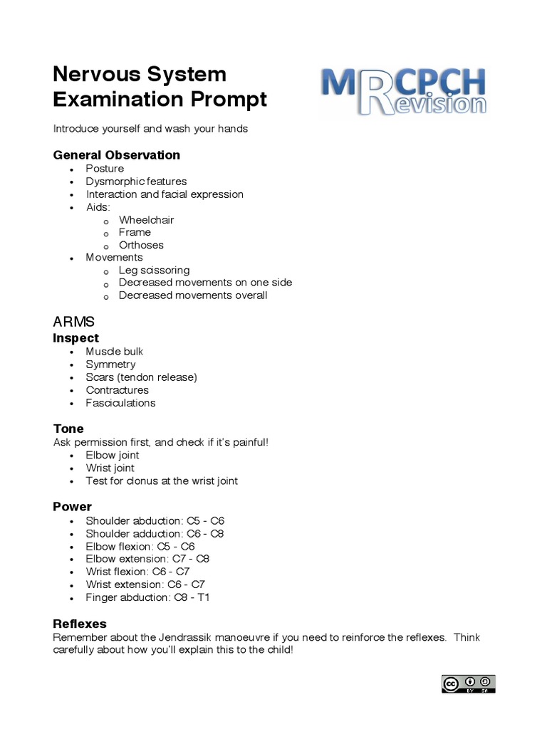 Nervous System Exam Guide for Children | PDF | Anatomical Terms Of ...