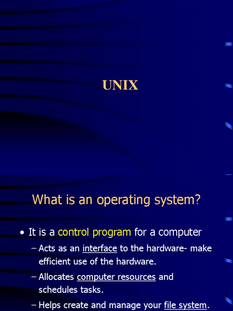 1unix Operating Systemppt Unix Command Line Interface Free 30 Day Trial Scribd 7452