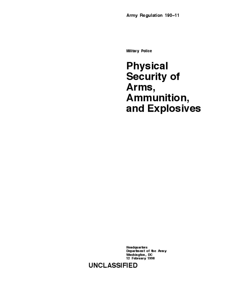 Ar 190 11 | PDF | Physical Security | Safety