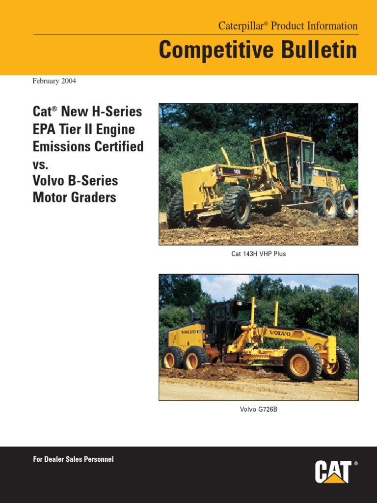Competitive Bulletin: Cat New H-Series EPA Tier II Engine Emissions ...