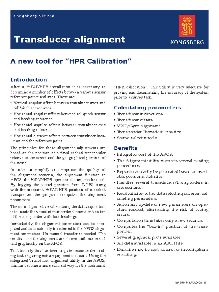 TD Alignment 164454aa | PDF | Calibration | Standard Deviation