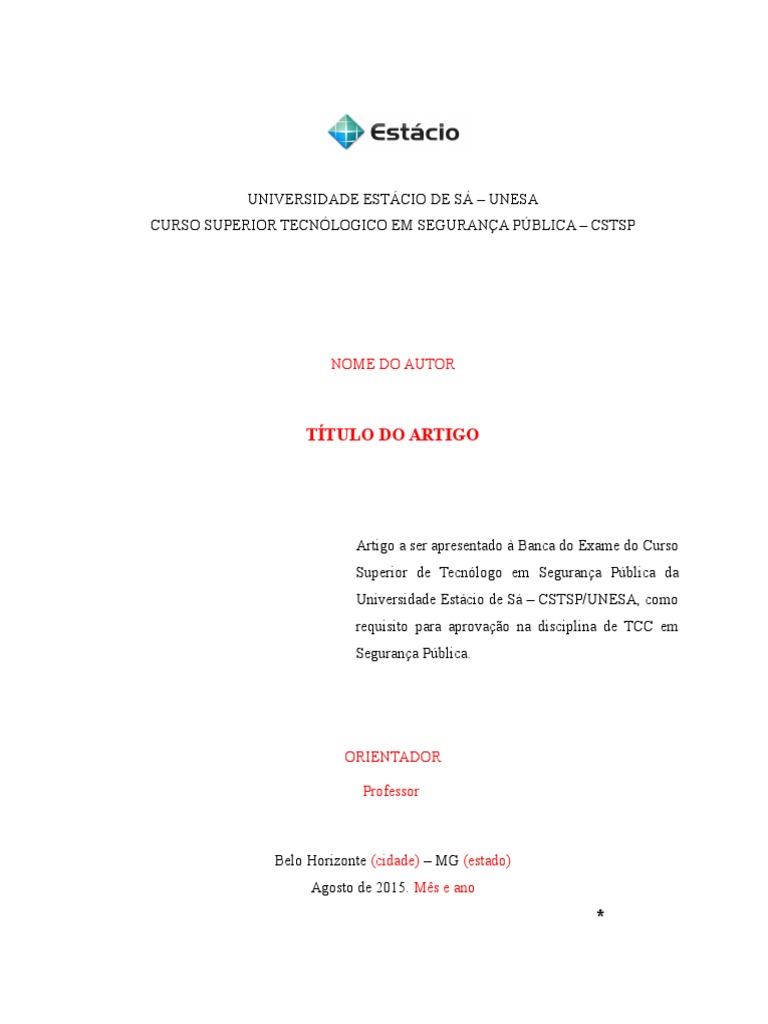 Modelo Projeto TCC | PDF | Science | Prisão