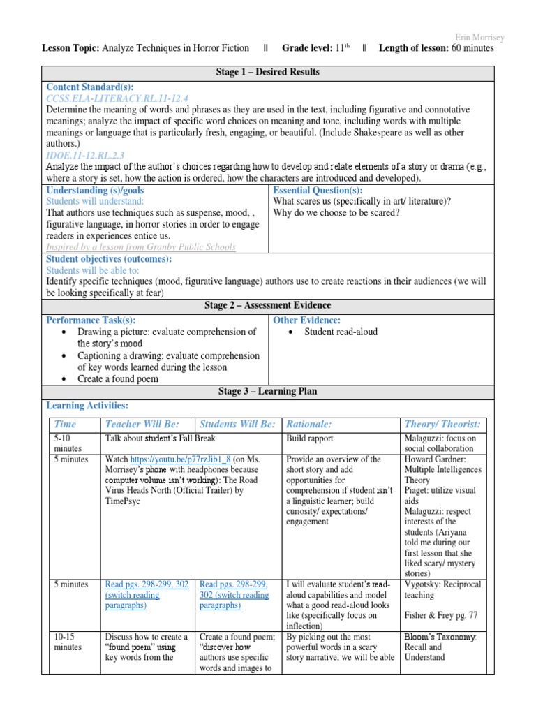 Lesson Plan 3 | Download Free PDF | Reading Comprehension | Behavior Modification