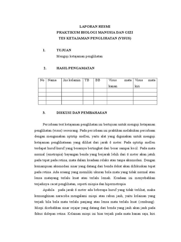 Laporan Resmi | PDF