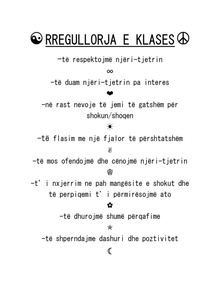 Rregullorja e Klases | PDF