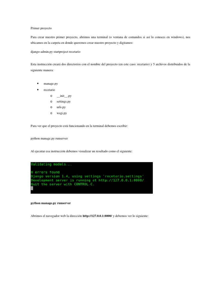 Pyton y Django | PDF | Archivo de computadora | Interfaz de línea de ...