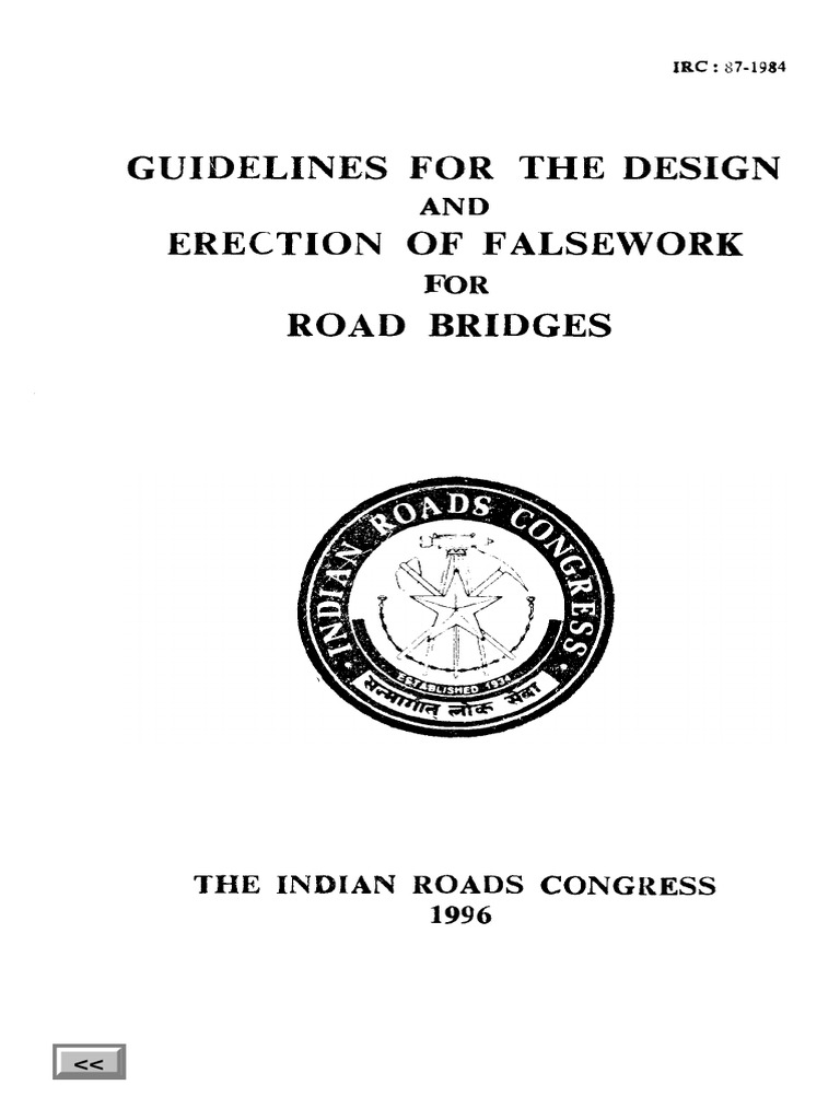 Guidelines For The Design Erection of Falsework Road Bridges | PDF ...