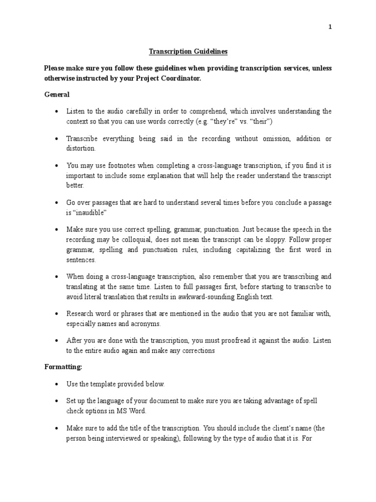 Sample For Transcription | Download Free PDF | Punctuation | Translations