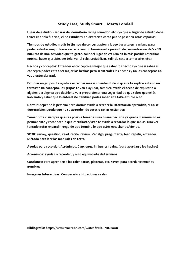 Study Less, Study Smart | PDF