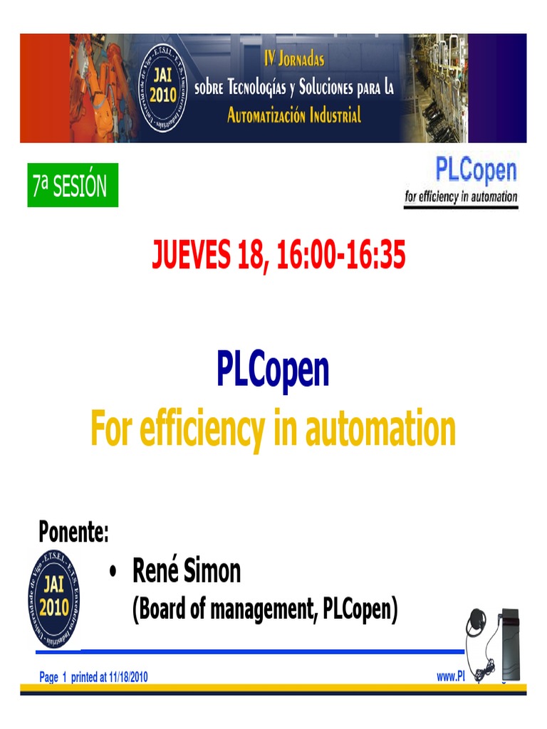 PLCopen: Enhancing Automation Efficiency | PDF | Programmable Logic ...
