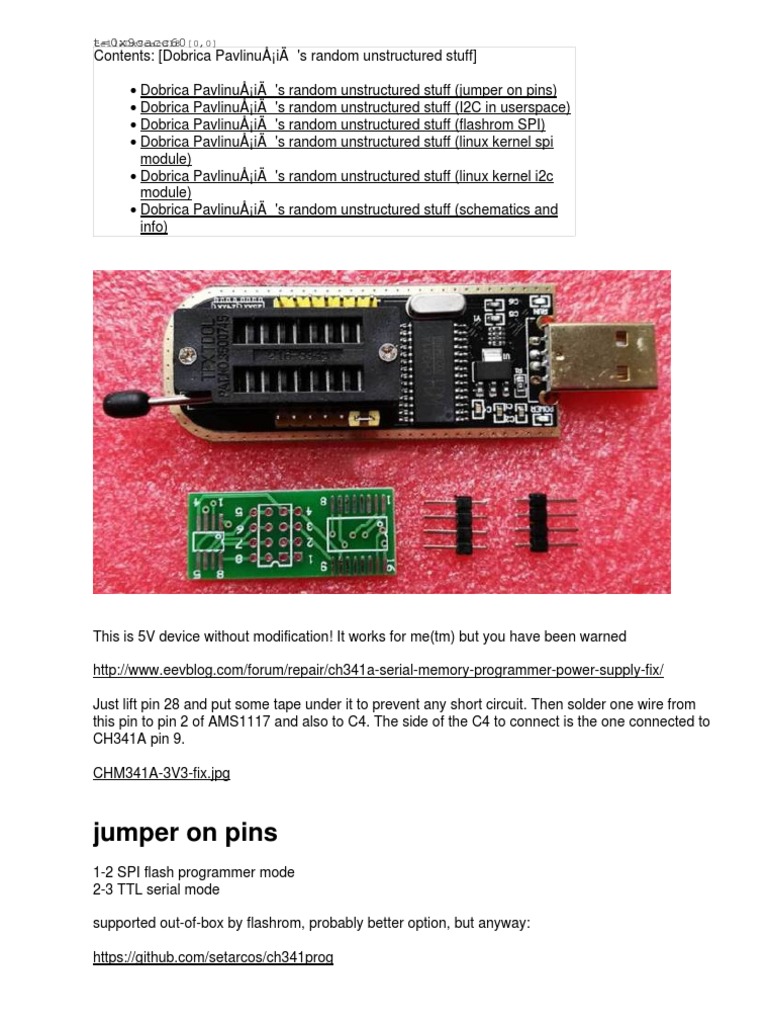 Ch341a Mini Flash Programmer | PDF | Flash Memory | Gnu