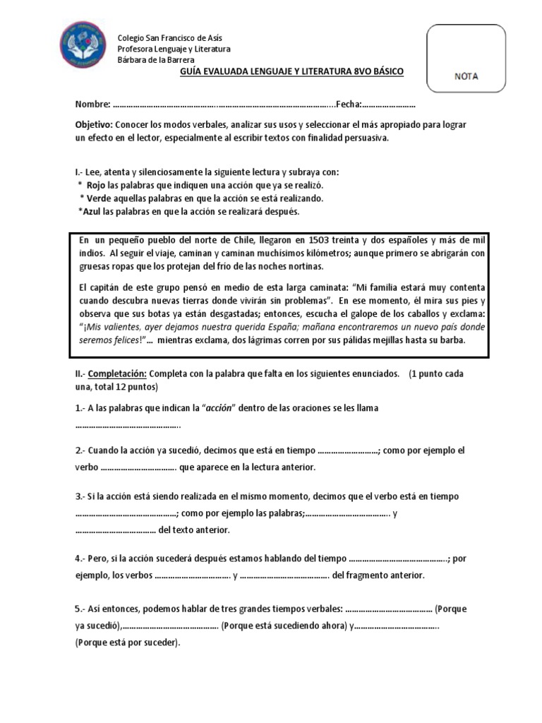 Guia Tiempos Verbales | PDF | Verbo | Lingüística