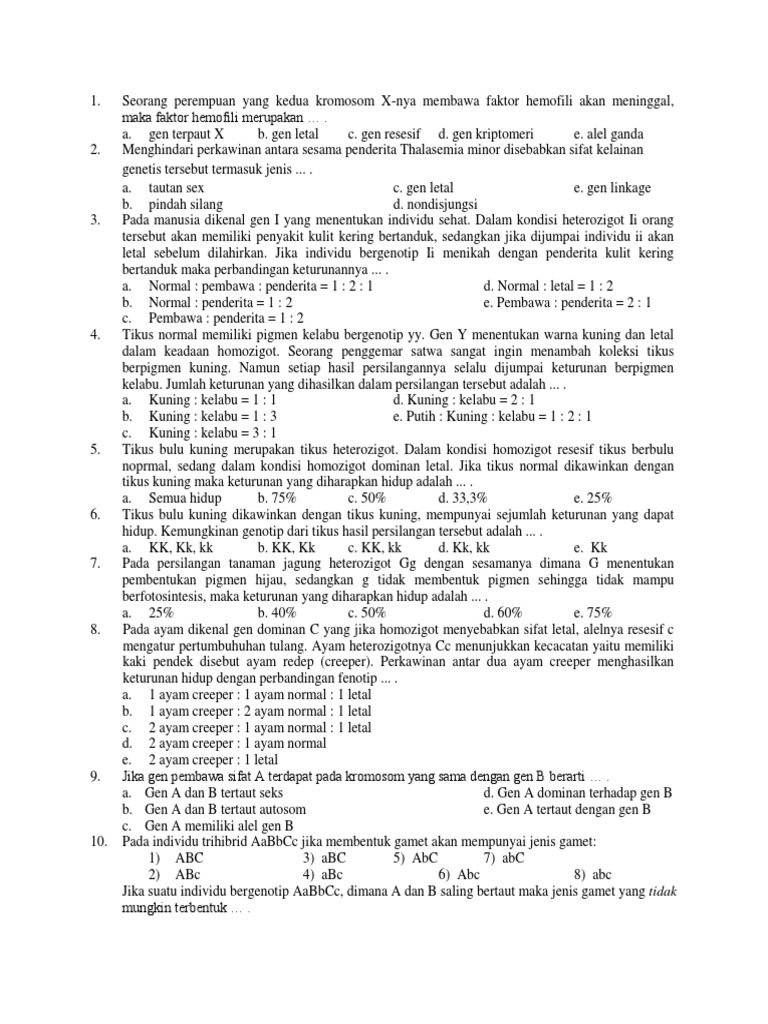 Genetika dan Pewarisan Sifat pada Organisme | PDF