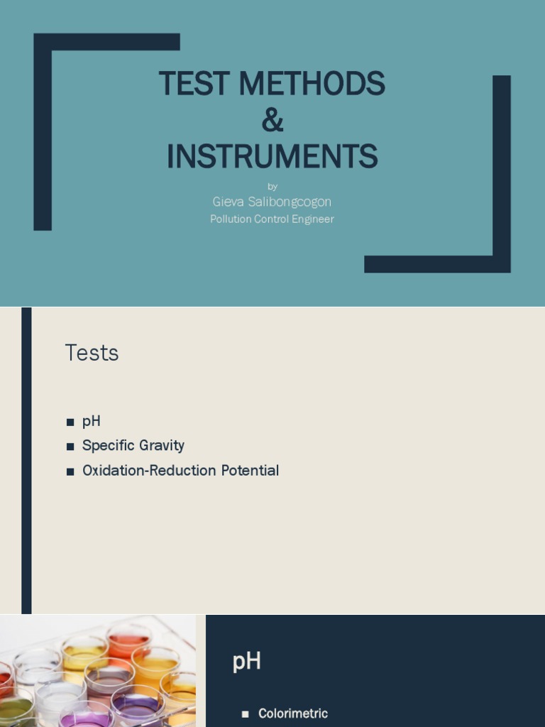 Basic Chem Principles Training - Test Methods | PDF | Ph | Calibration