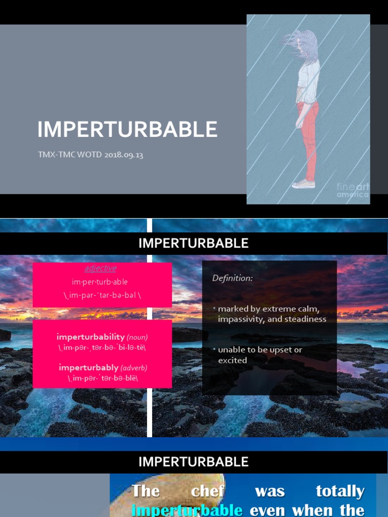 WOTD 2018.09.13 (Imperturbable) | PDF