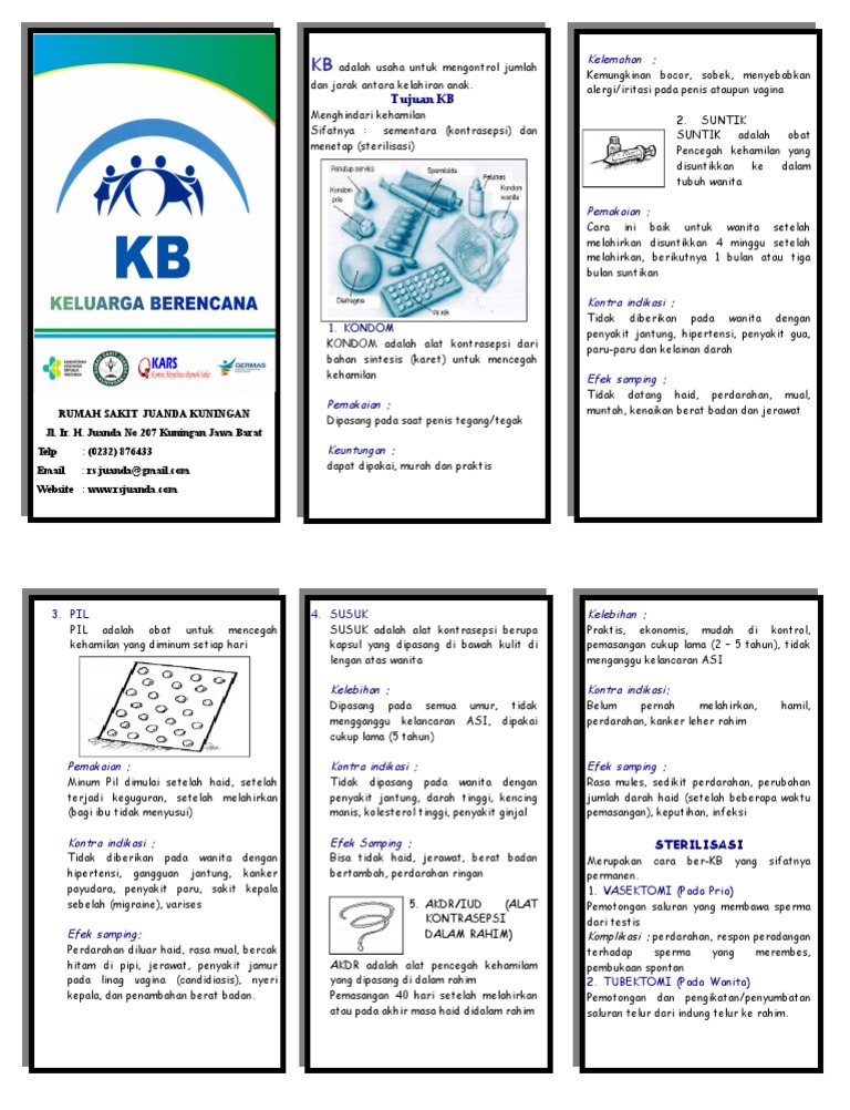 Leaflet Keluarga Berencana | PDF