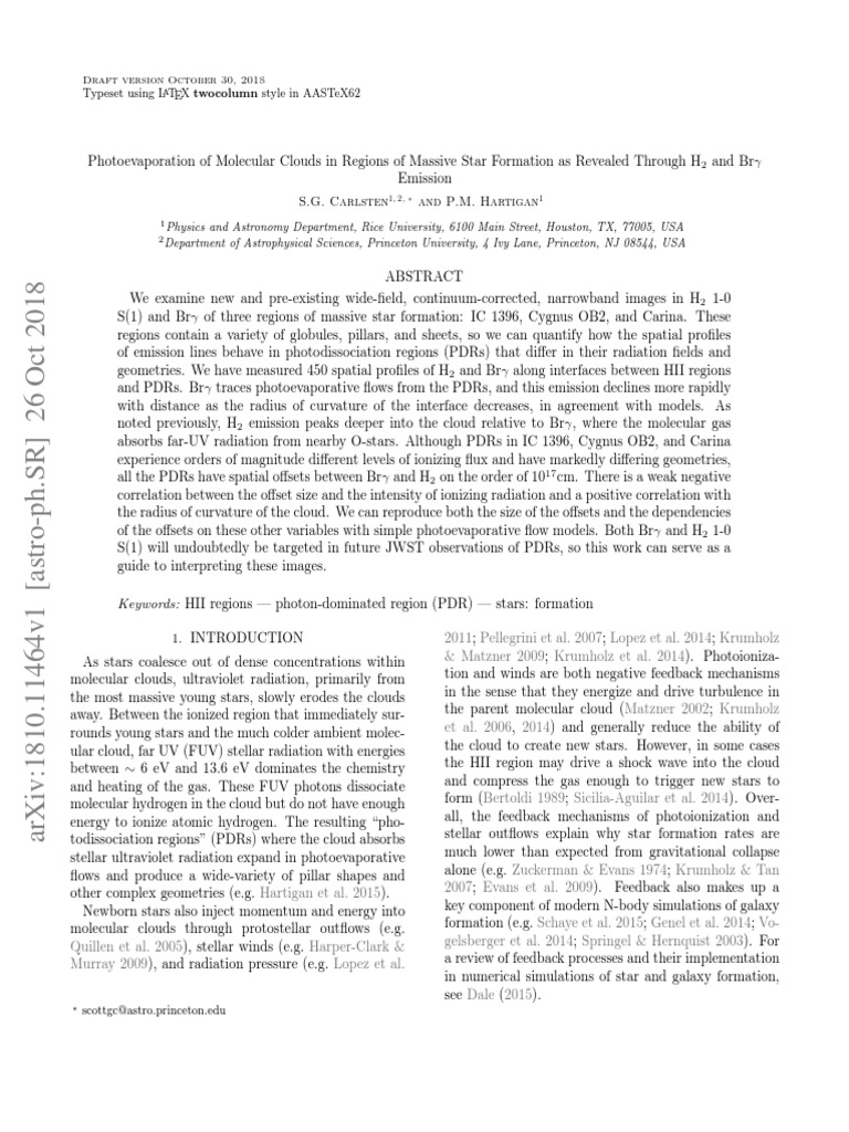Photoevaporation of Molecular Clouds in Regions of Massive Star ...