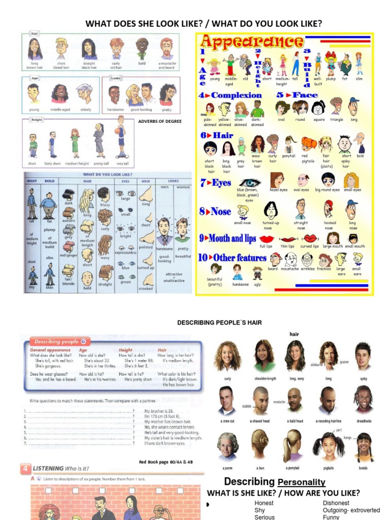 1 Describing People 2 PAGES | PDF